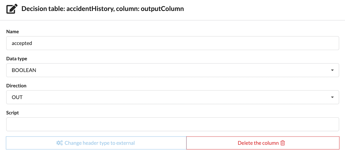 Create the first decision table and decision table task - theWrench