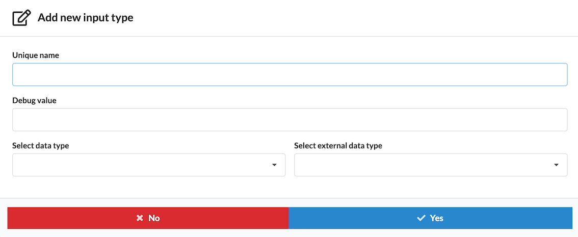 Create inputs - theWrench