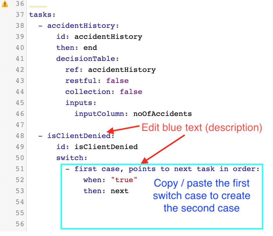 Create the first switch task - theWrench